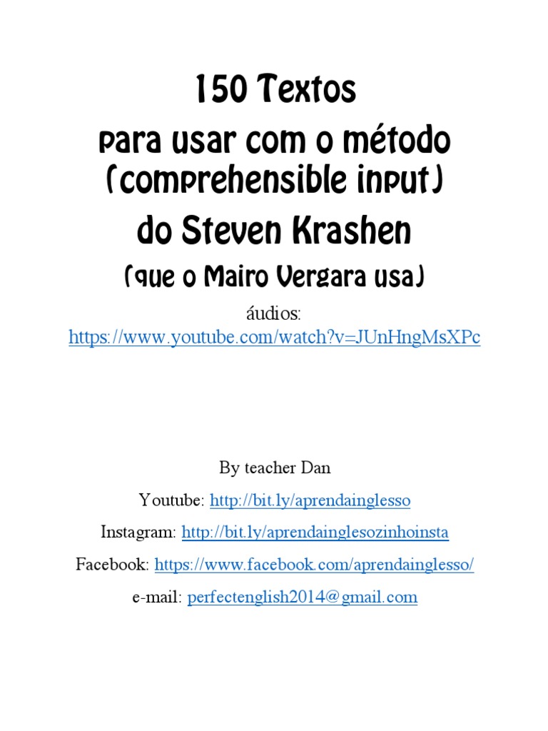 150 Text in English | PDF | YouTube | Estudantes