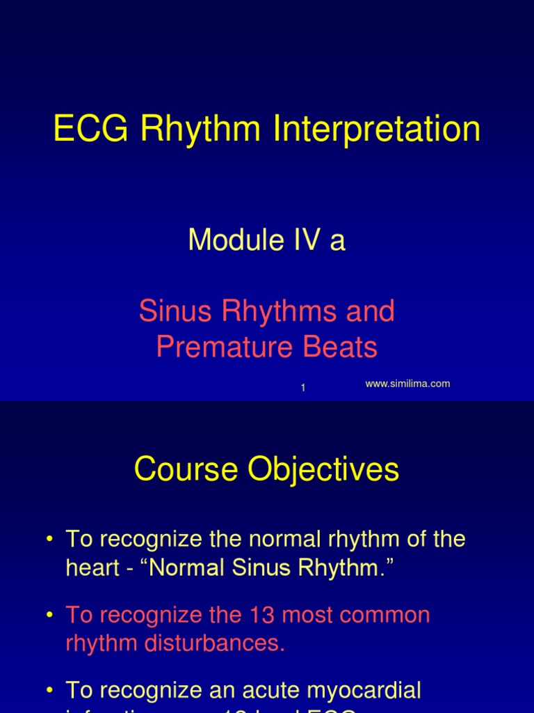 Module4a Sinus Rhythms | PDF | Cardiac Electrophysiology | Heart