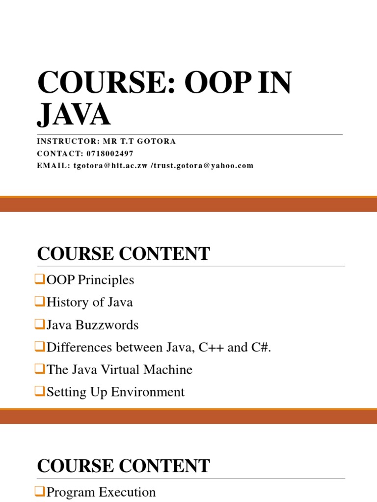 Unit 1 - OOP in Java Intro | Download Free PDF | Control Flow | Data Type