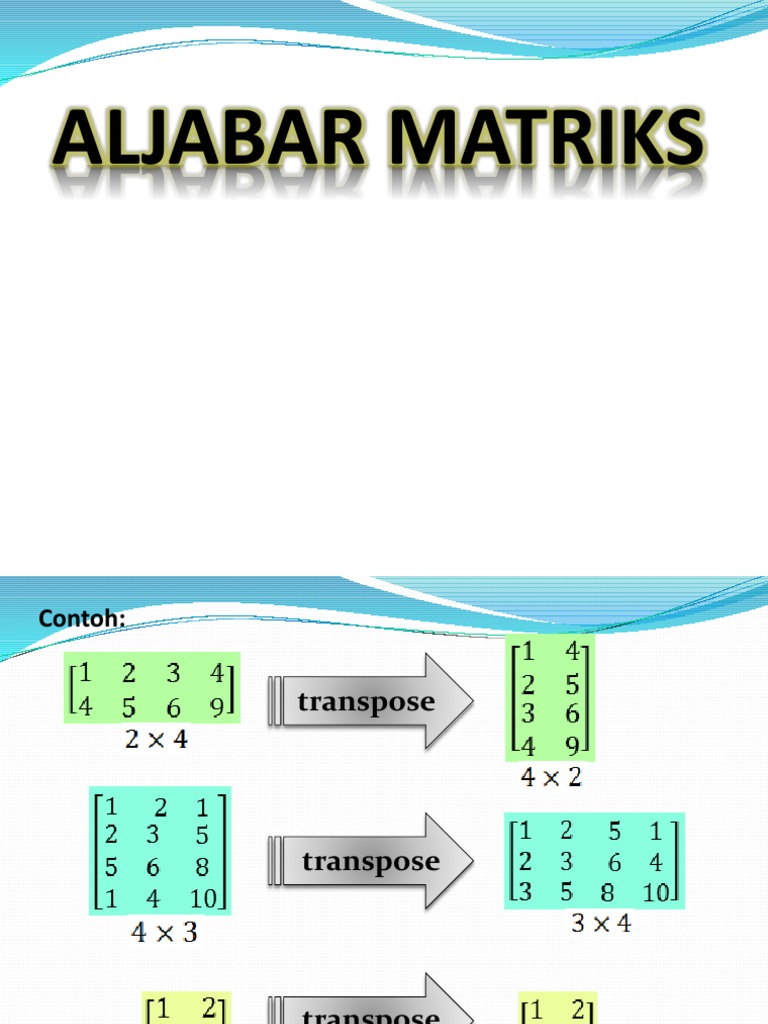 Aljabar Matriks | PDF