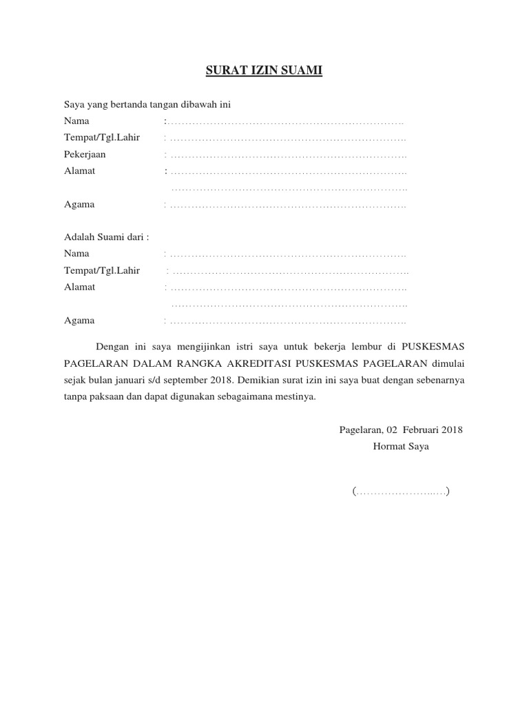 Surat Izin Suami | PDF