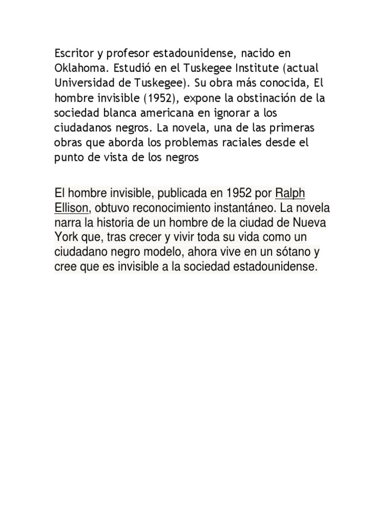 The Invisible Man | PDF