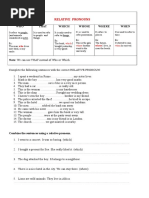 Joining Sentences with Relative Pronouns | PDF | Grammar | Syntax