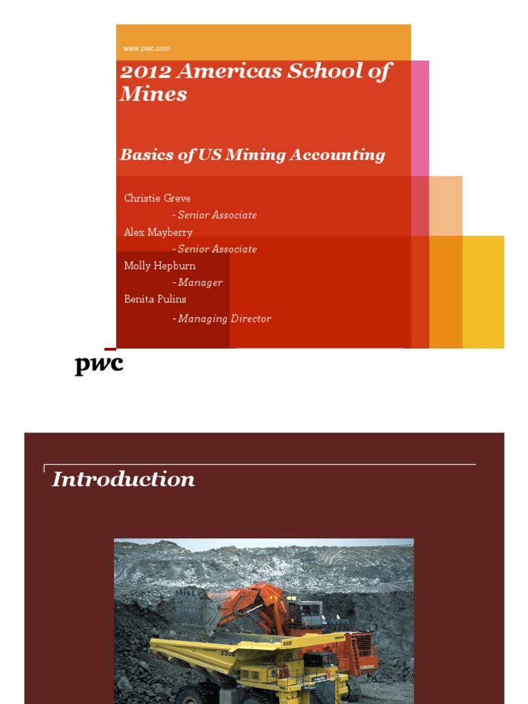PWC Basics of Mining Accounting Us | PDF | Depreciation | Inventory