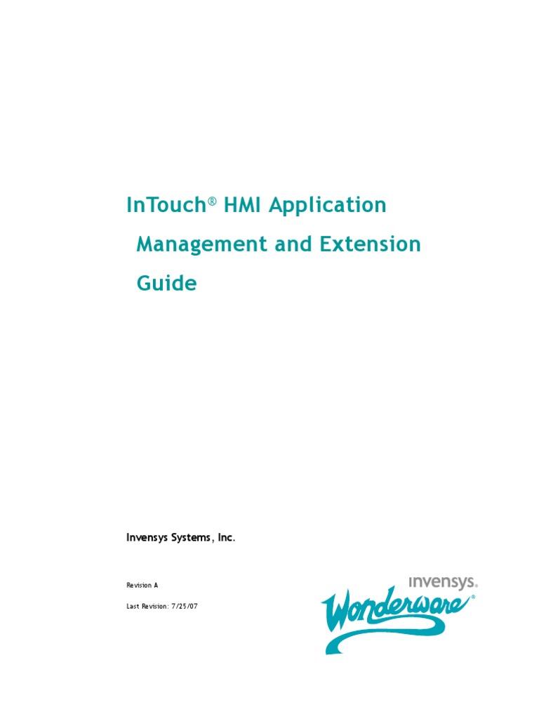 Intouch HMI Management and Extension Guide | PDF | Remote Desktop ...