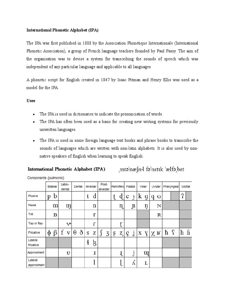 International Phonetic Alphabet | PDF | Tekanan (Linguistik) | Suku Kata