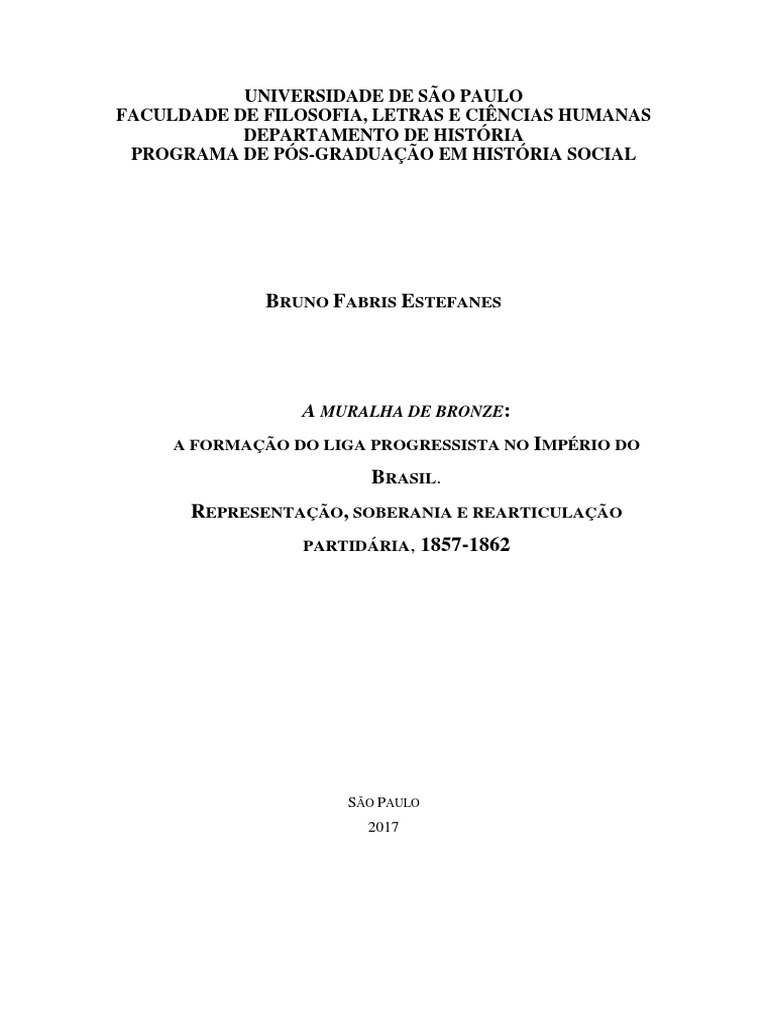 Tese em PDF de Bruno Fabris Estefanes - 3717933 | PDF | Conservadorismo ...