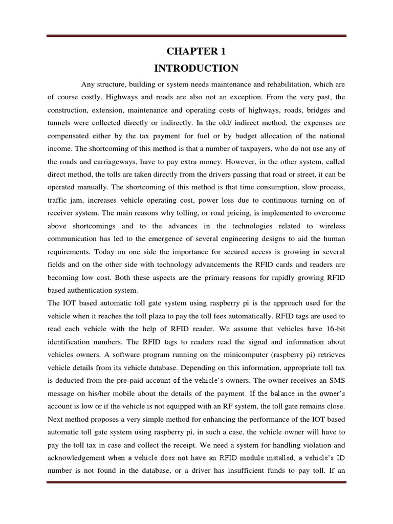 The IOT Based Automatic Toll Gate System Using Raspberry Pi | PDF ...