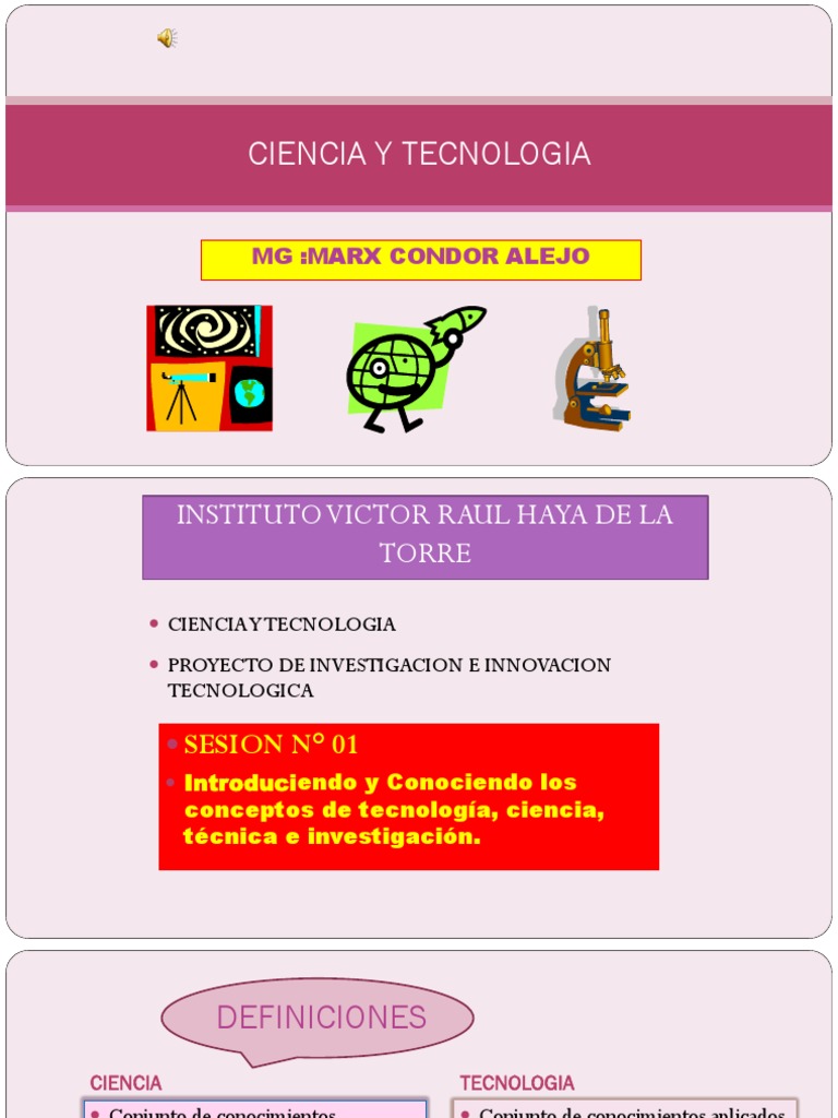 Diapositivas Ciencia y Tecnologia | PDF | Science | Conocimiento