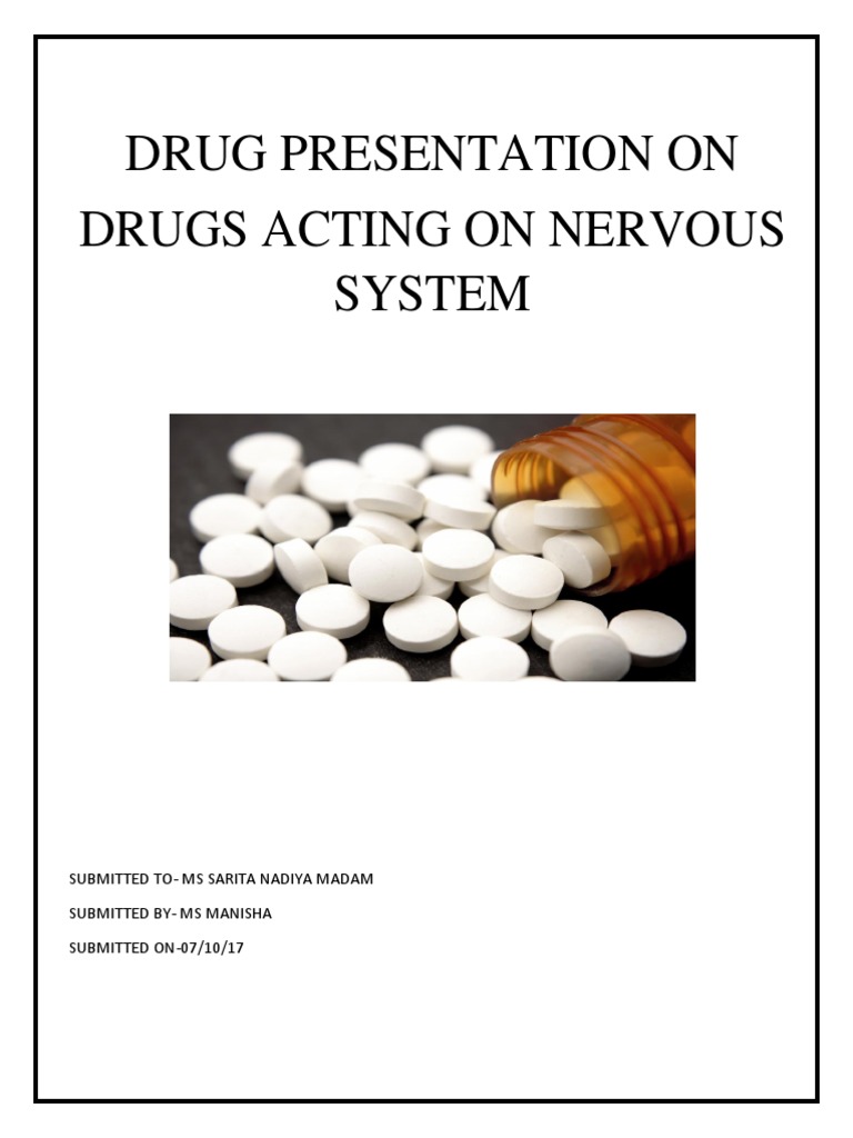 Drug Presentation | PDF | Antipsychotic | Benzodiazepine