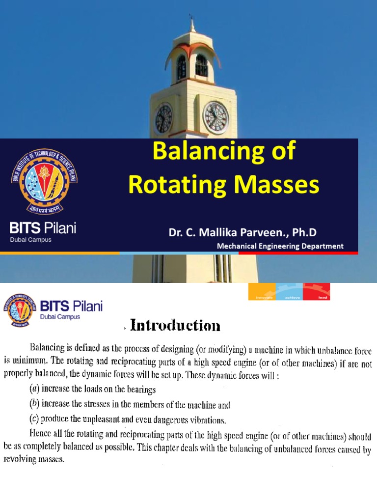 DMV-Balancing of Rotating Masses | PDF | Mechanical Engineering | Classical Mechanics