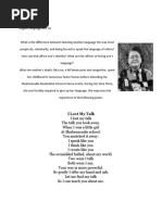 Rediscovering My Voice in Poetry | PDF