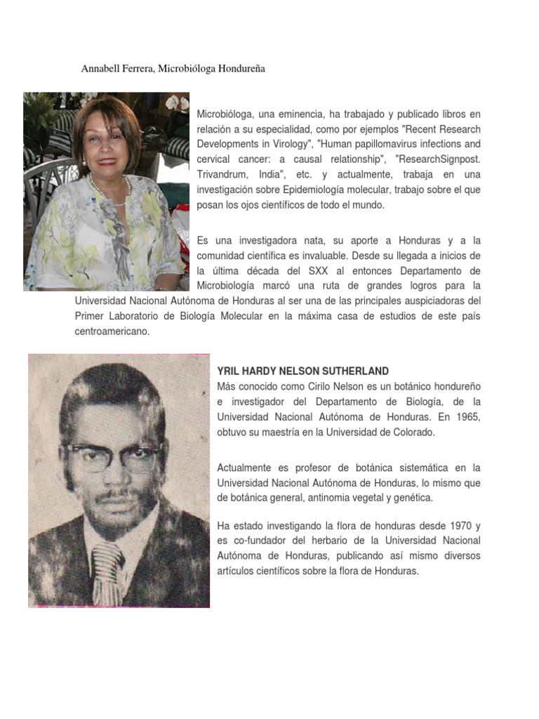 Cientificos Hondureños | PDF | Science | Ciencia (general)
