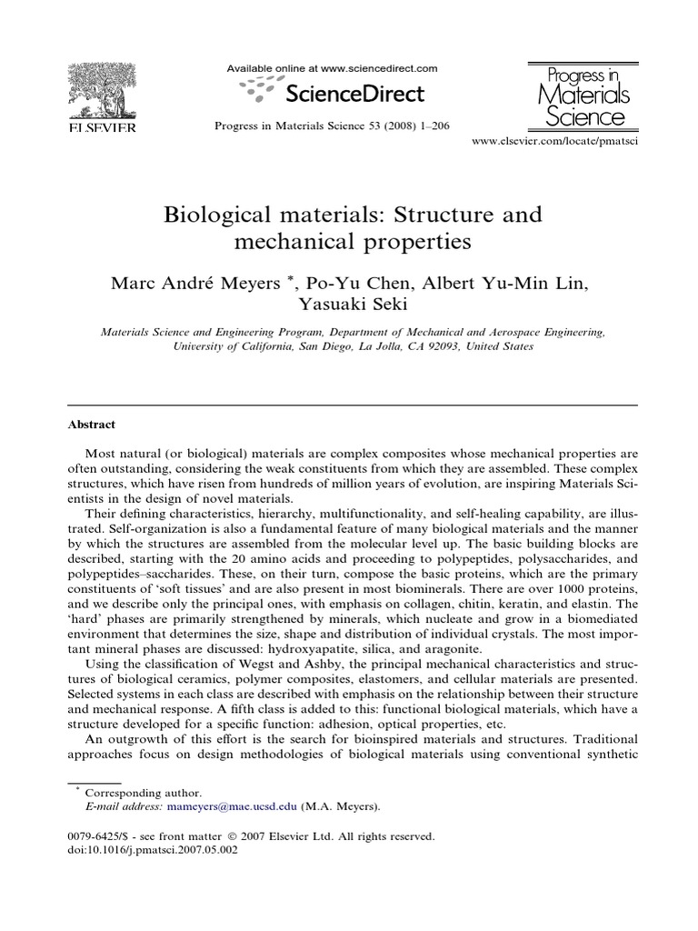 Biological Materials | PDF | Biomaterial | Amino Acid