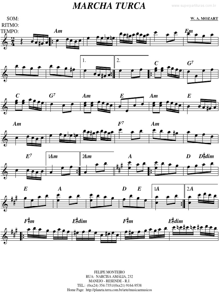 W. A. Mozart - Marcha Turca PDF | PDF