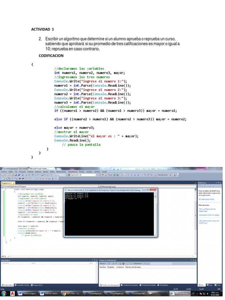 Actividad 3 | PDF | Programación de computadoras | Informática