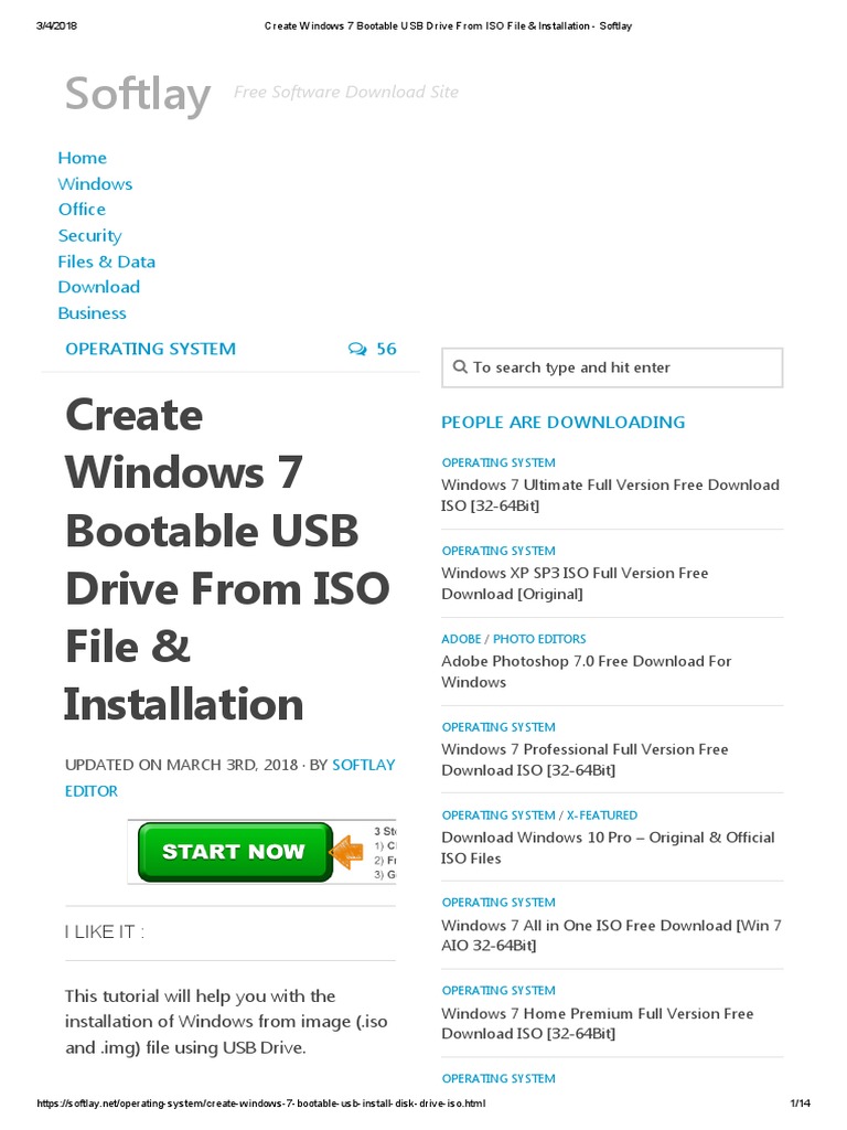 Create Windows 7 Bootable USB Drive From ISO File & Installation ...