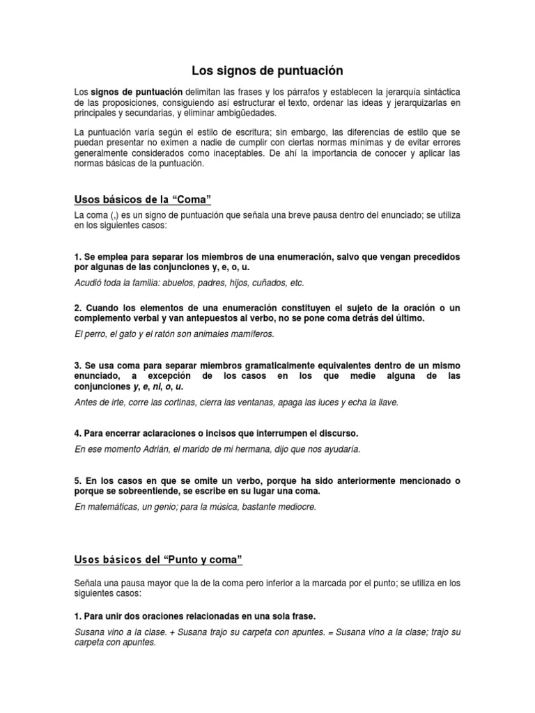 Los Signos de Puntuación - Isabel Amato | Descargar gratis PDF | Coma ...
