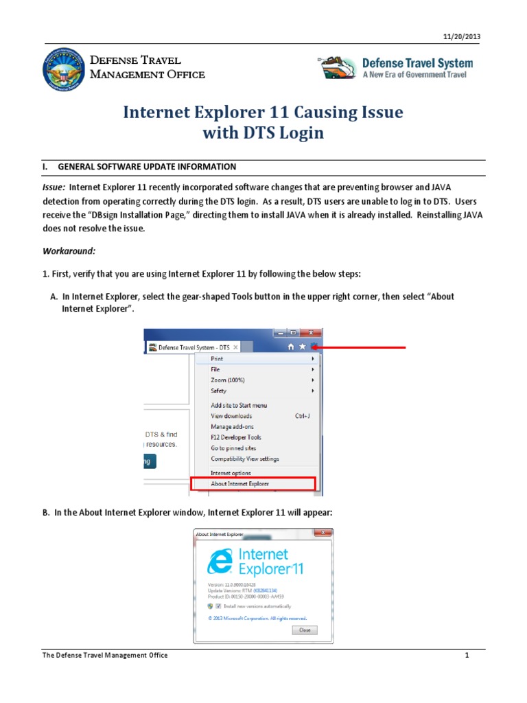 Internet Explorer 11 Issue Pdf 