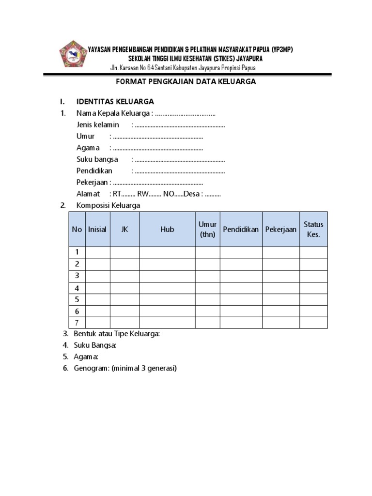 Format Data Keluarga Pdf