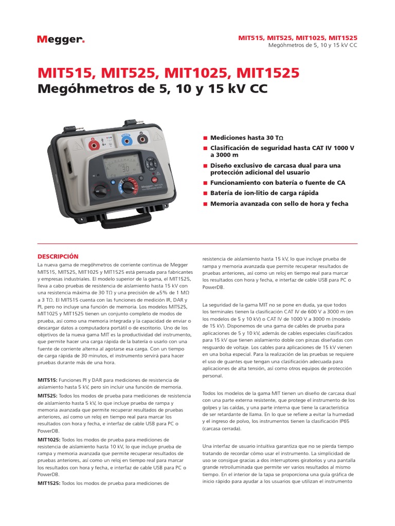 MIT515-MIT525-MIT1025-MIT1525 DS Es V07 | PDF | Corriente eléctrica ...