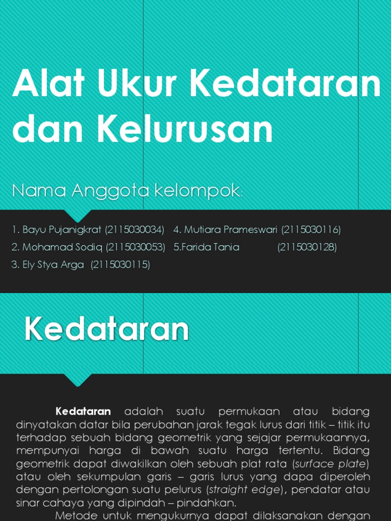 Alat Ukur Kedataran &kerataan) | PDF