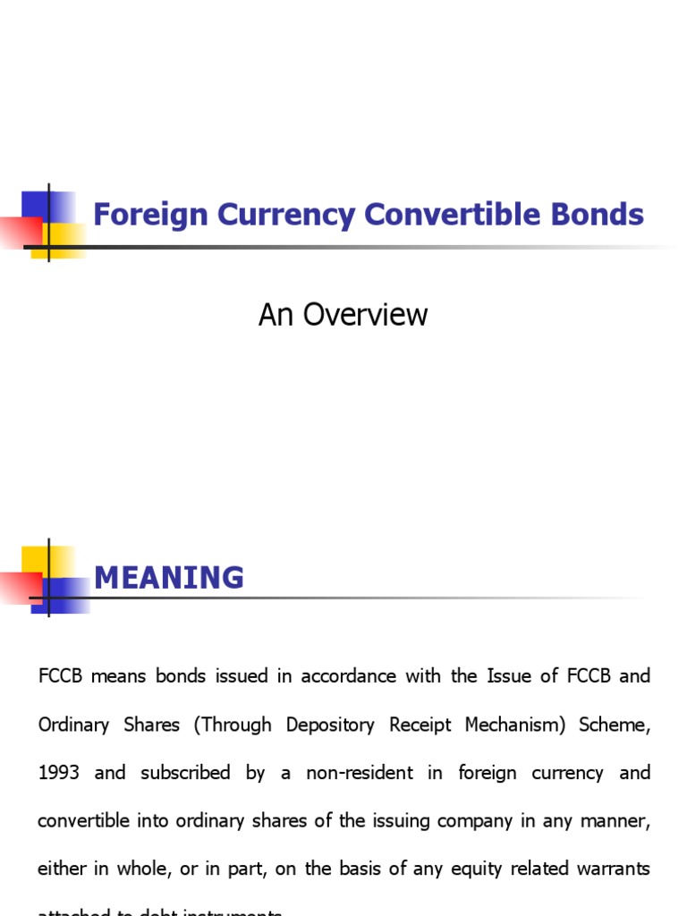 Foreign Currency Convertible Bonds Final | PDF | Bonds (Finance) | Currency