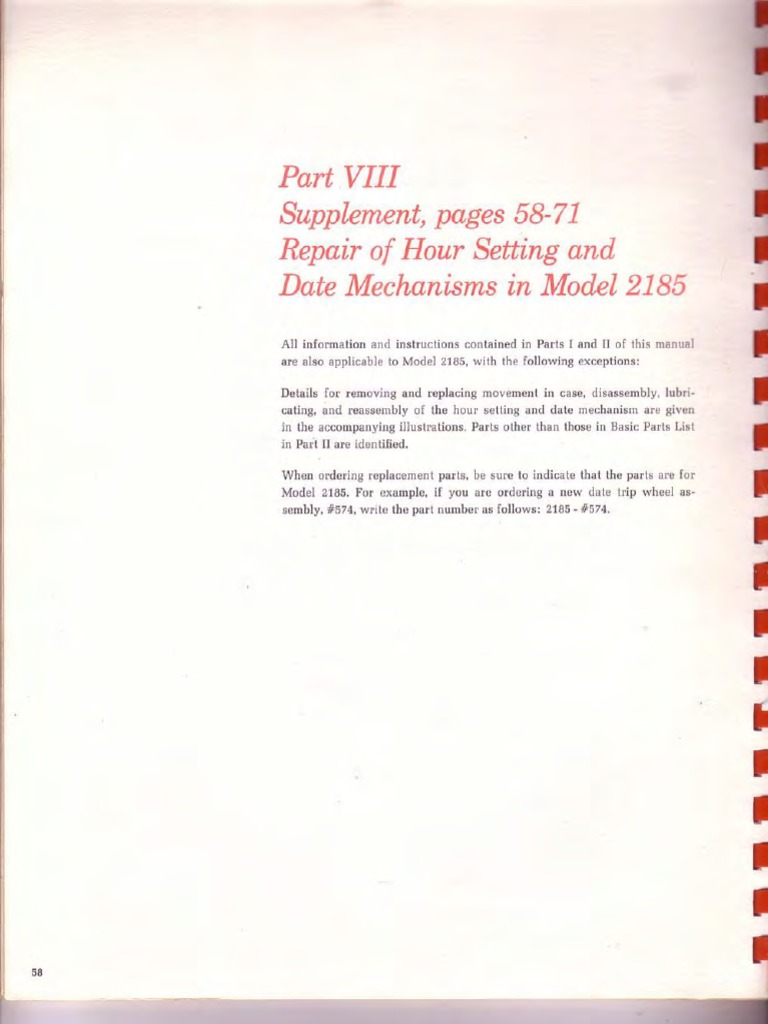 Bulova Accutron 2185 Manual | PDF