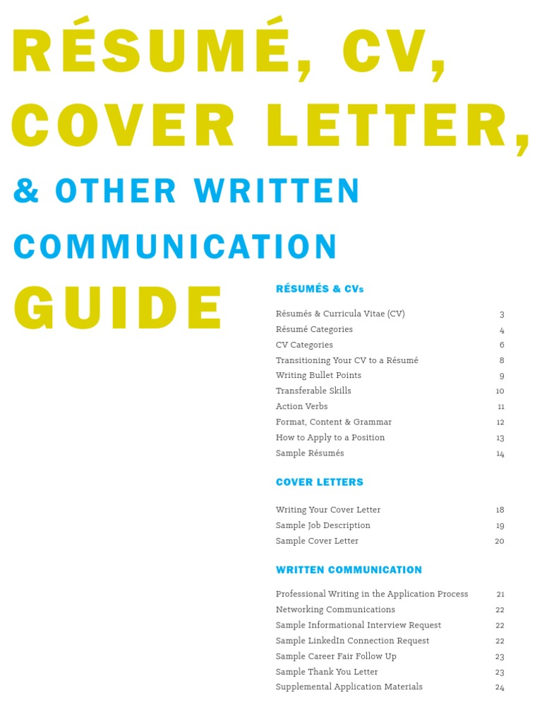 Resume and Professional Writing Guide | PDF | Résumé | Science