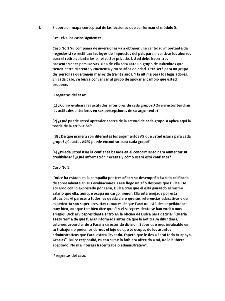 Tarea Modulo 5 Tecnicas de Negociacion. | PDF | Persuasión | Conceptos psicologicos