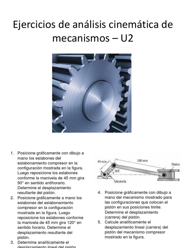 Ejercicios de Análisis Cinemática de Mecanismos – U2 | Velocidad ...