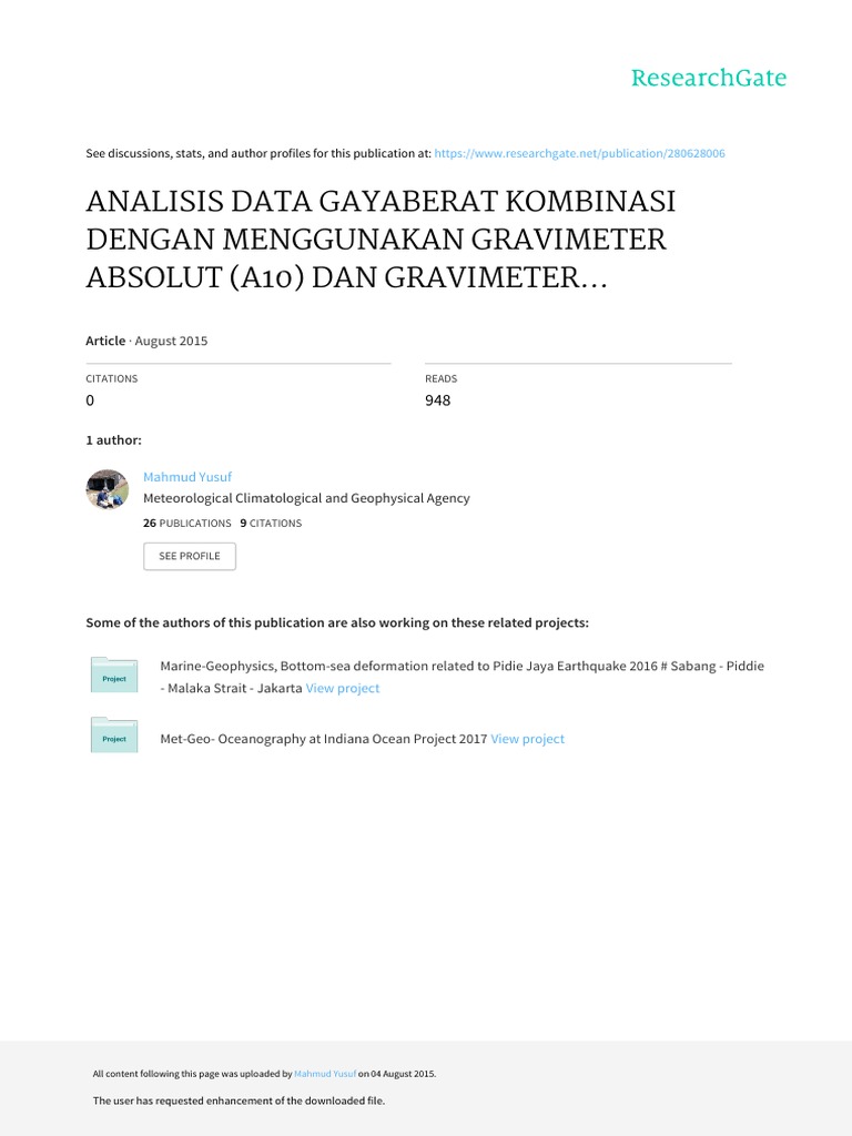 Analysis of Gravity Measurement Data Combining Absolute Gravimeter (A10 ...