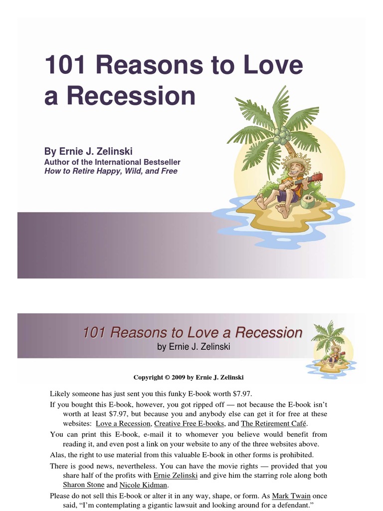 101 Reasons To Love A Recession | PDF | Recession | Financial Crisis Of ...