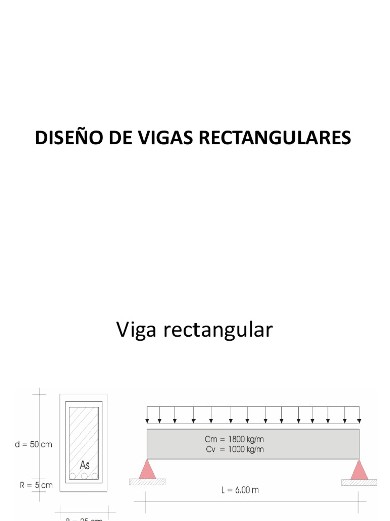 Pasos para el diseño de vigas rectangulares simplemente armadas | PDF
