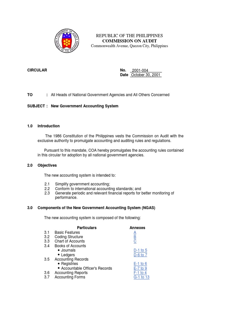 Coa C2001-004 | PDF | Accounting | Virtue