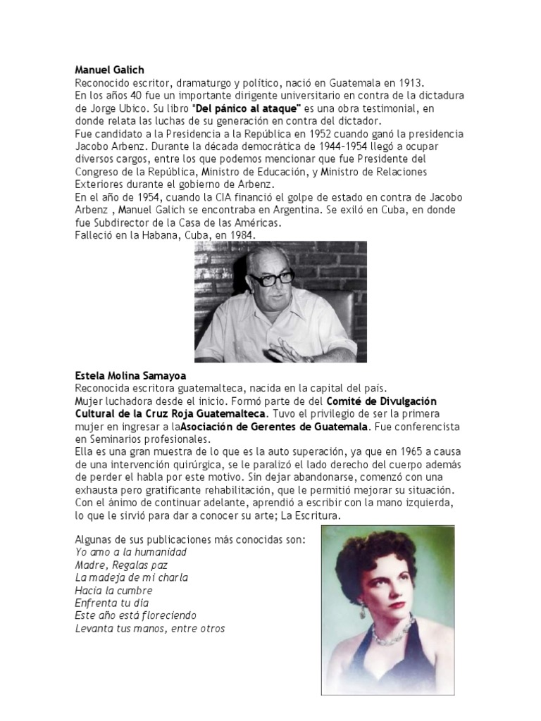 Manuel Galich | PDF | Guatemala | Personas