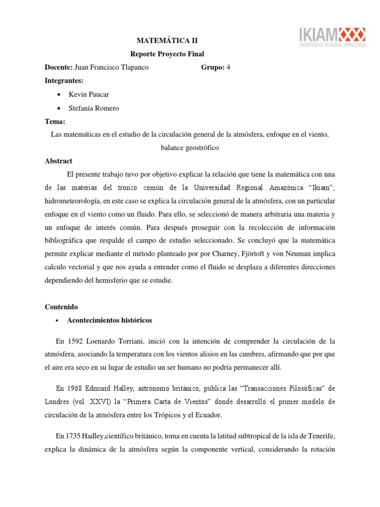 Viento Geostrofico | PDF | Herida | Movimiento (física)