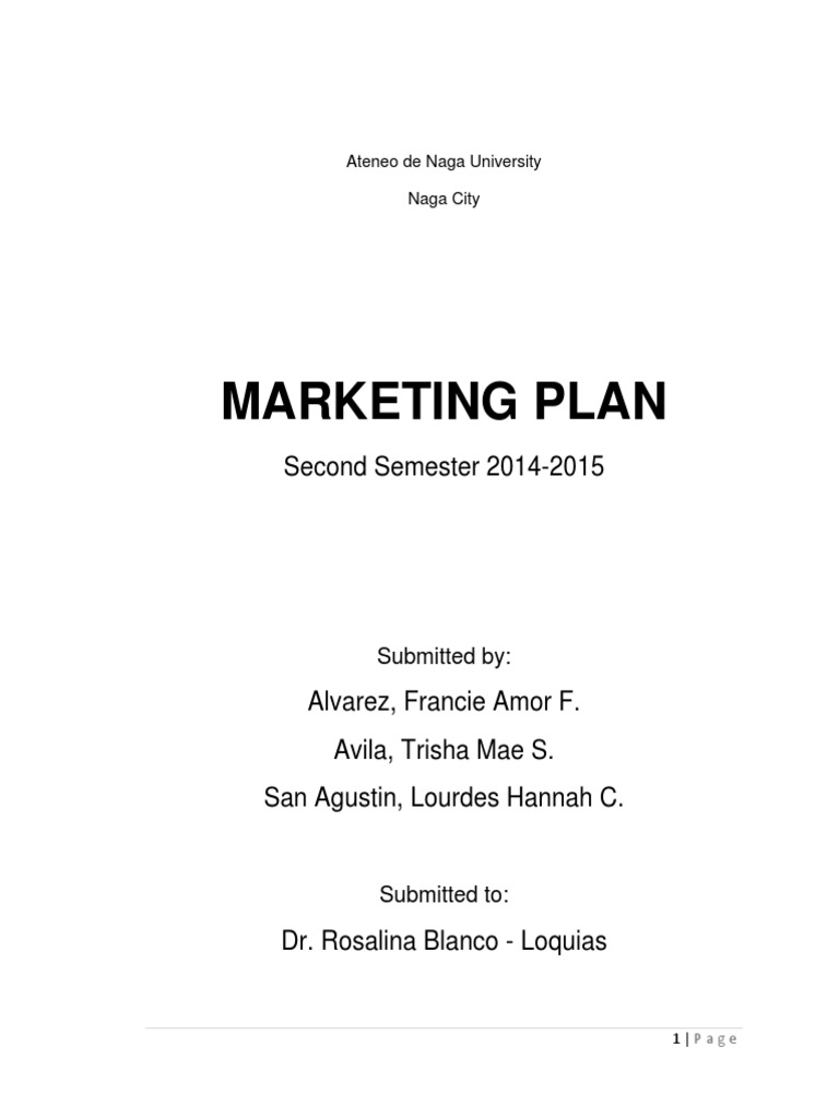 Marketing Plan | PDF | Pricing | Sales