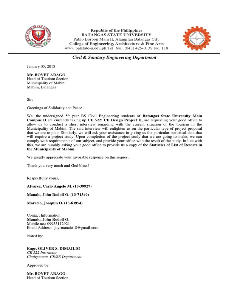 Request Letter For STAT. | PDF