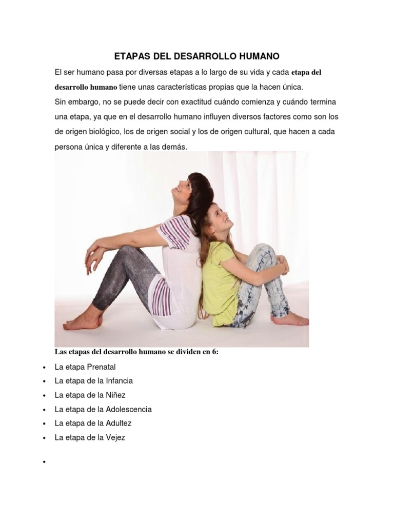 Etapas Del Desarrollo Humano Descargar Gratis Pdf Infancia Adultos