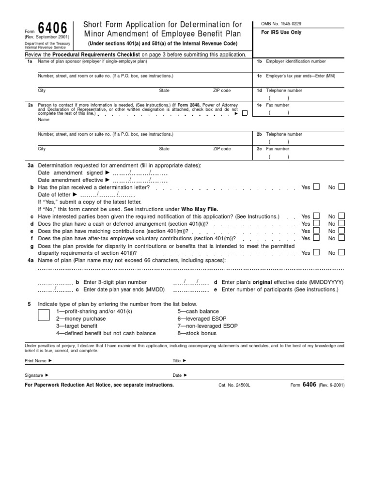 Short Form Application For Determination For Minor Amendment of ...