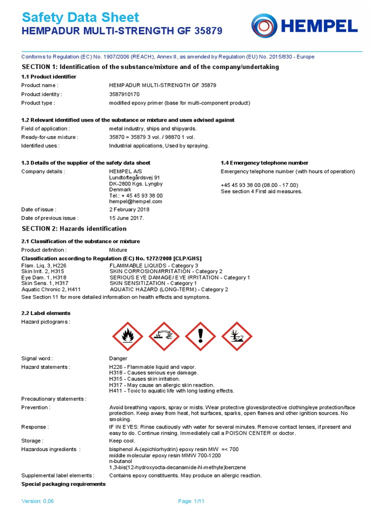 Hempadur Multi-strength Gf 3587910170 en-us | Toxicity | Personal ...