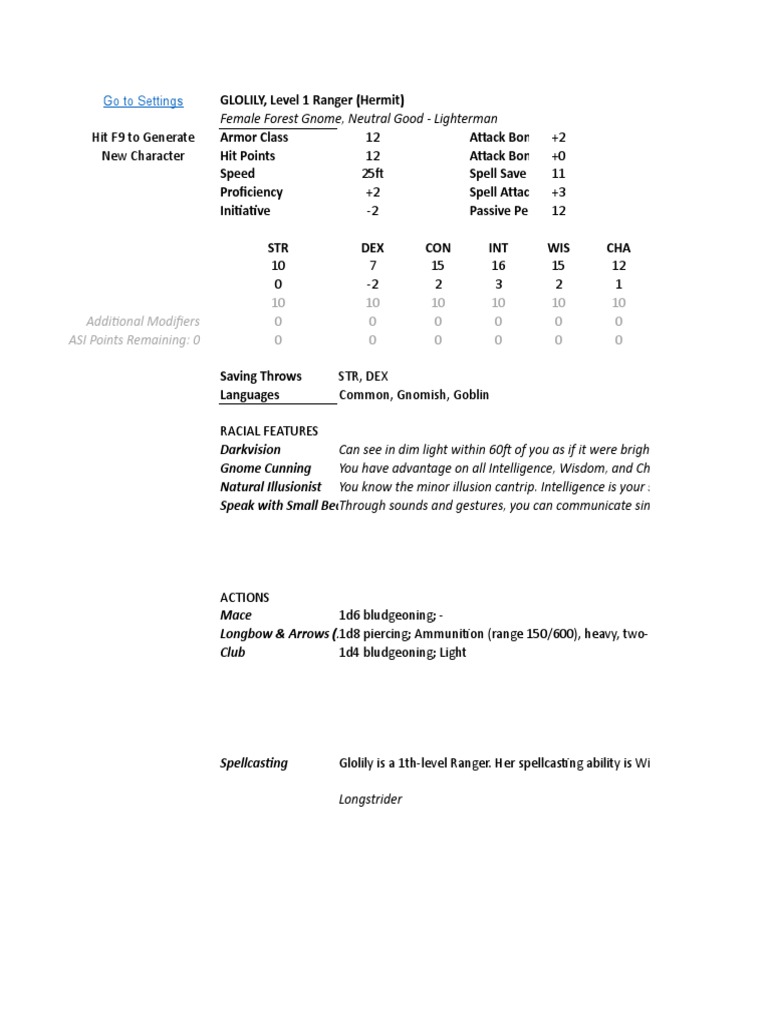 The Ultimate (Random) Character Generator | PDF | Dwarf (Dungeons ...