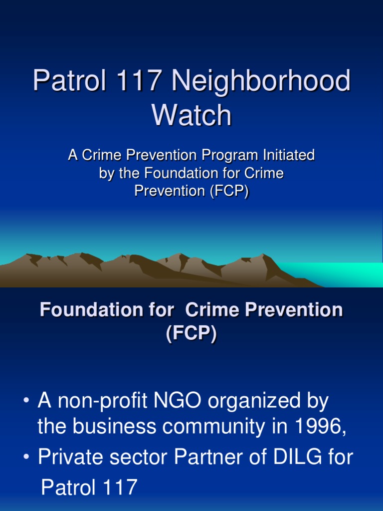 Patrol 117 Neighborhood Watch - A Primer | PDF
