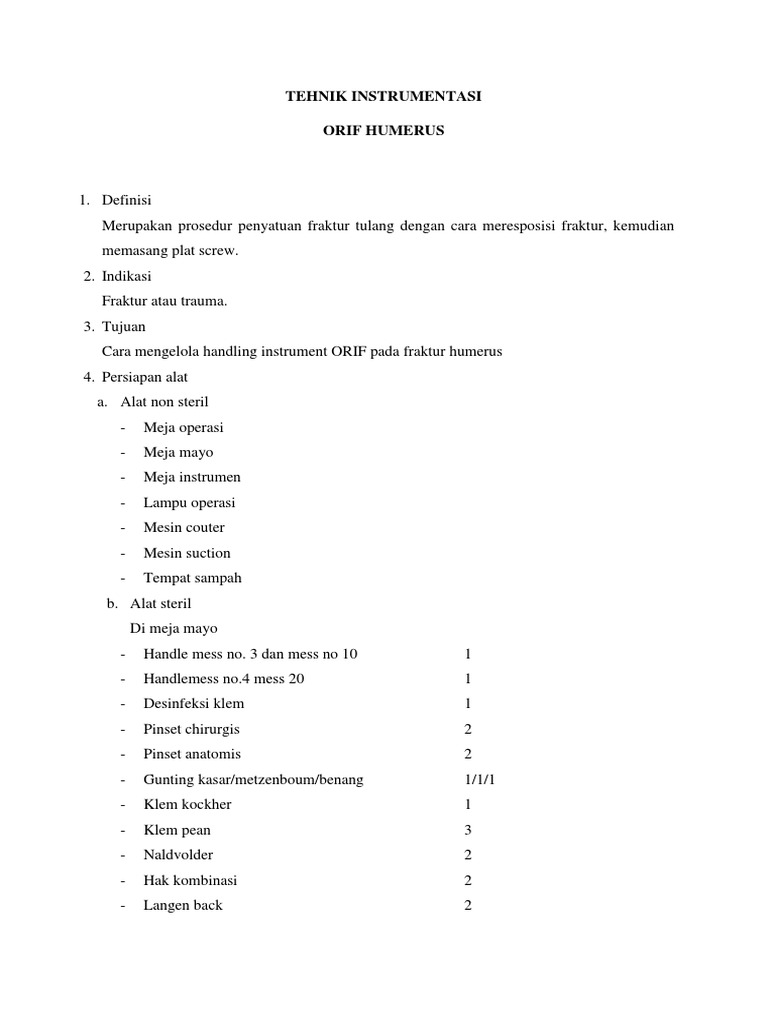 Orif Humerus | PDF | Griya & Taman