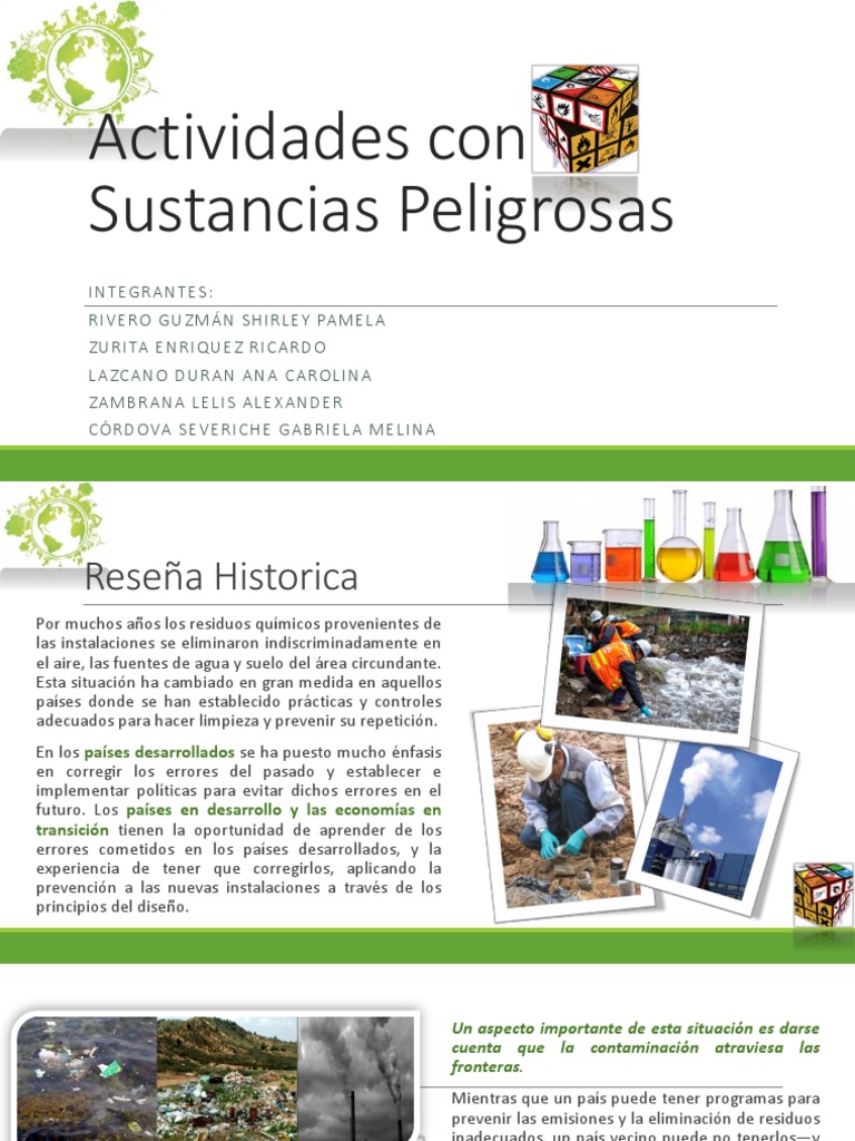 Actividades Con Sustancias Peligrosas | PDF | Mercancías peligrosas | Residuos