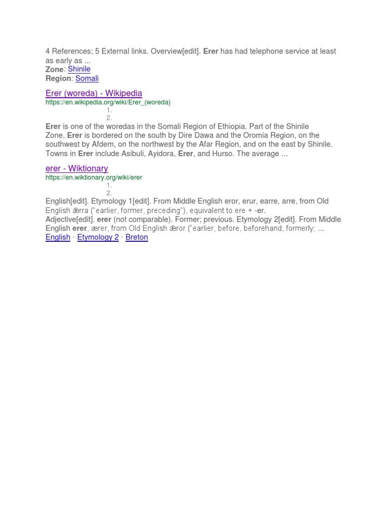 Erer (Woreda) - Wikipedia: Zone: Region | PDF