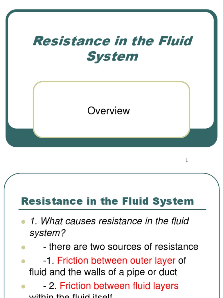 Understanding Fluid Resistance in Systems | PDF | Fluid Dynamics ...