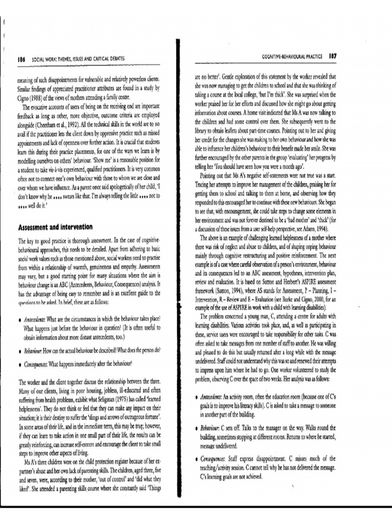 Social Work. Themes Issues and Critical Debates | PDF