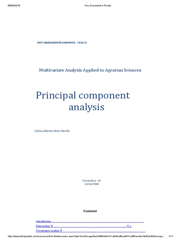 CPA 200 COmponents | PDF | Covariance | Principal Component Analysis
